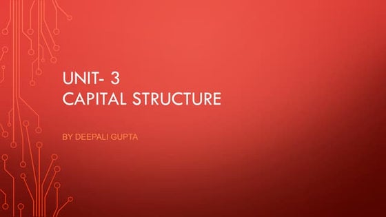Theories of capital structure | PPT