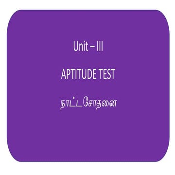 APTITUDE TEST | PPT