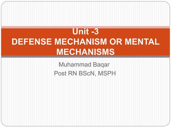 Defense mechanism | PPT