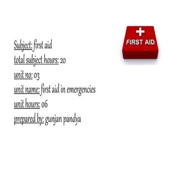 first aid | PPT