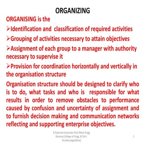 Unit 3 organising-150217 | PPTX | Business Administration | Business