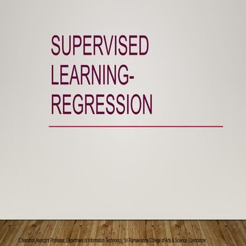 Supervised Learning (Regression and Classification).pptx