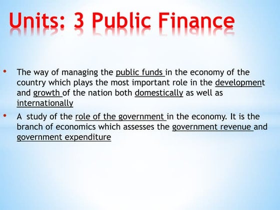 Public finance | PPT