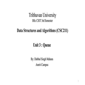 Unit - 3: Queue and Array Implementation of Queues | PDF