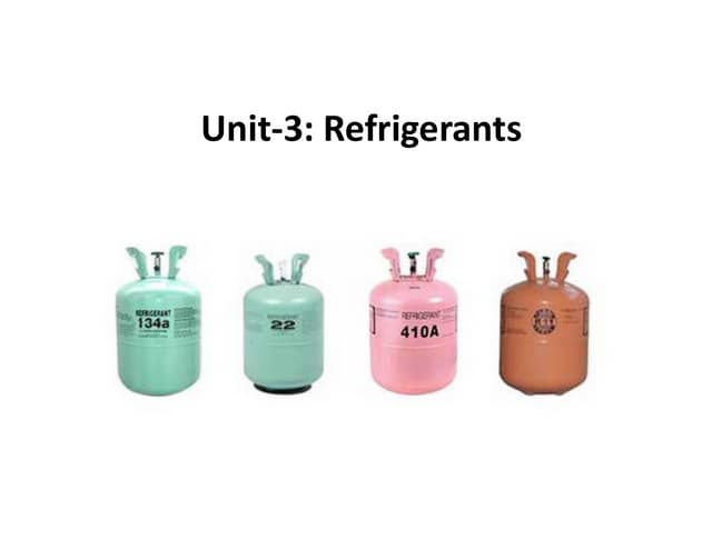 Designation of various Refrigerant selection | PPTX