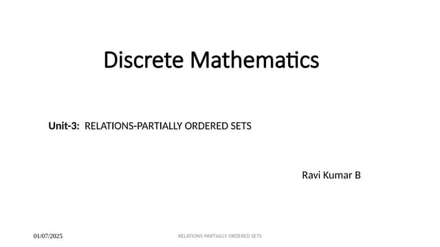Poset in Relations(Discrete Mathematics) | PDF