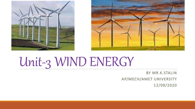 Horizontal Axis Wind Turbine | PPTX