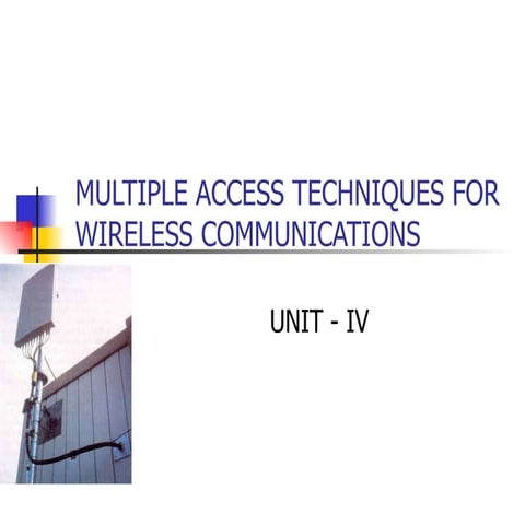 Multiple Access Techniques For Wireless Communications Ppt