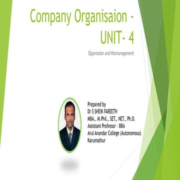 Company Organisation - Unit 4 | PPT