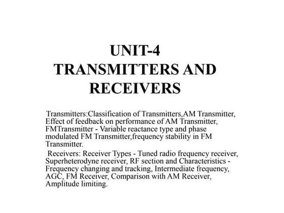 Fm Transmitter and receiver | PPT
