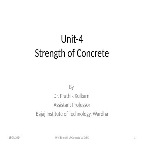 Concrete Technology Complete notes of unit 4 | PPTX