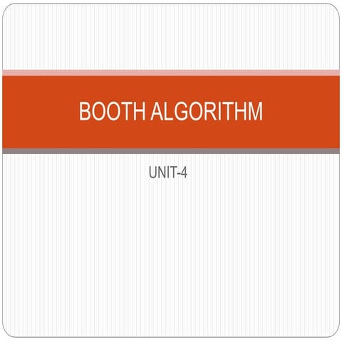 Unit 4 Booth Algorithm Pptx Computing Technology And Computing 0163
