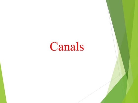 Cross section of the canal, balancing depth and canal fsl | PPTX ...