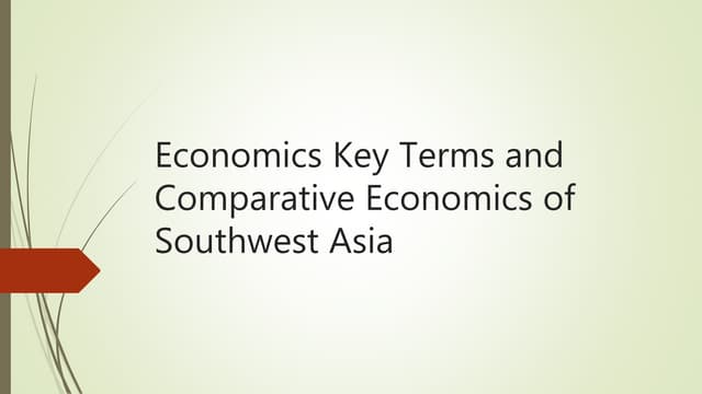 Review of economic systems and continuum | PPTX
