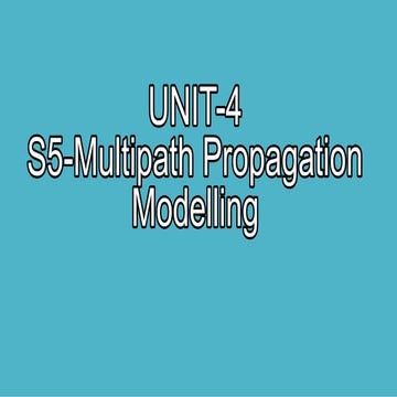 Unit-4-S5-multipath.pdf short range wireless communication | PDF