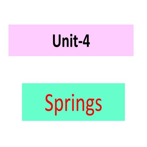 Unit 4-springs | PPT