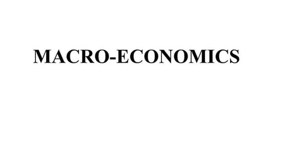 Introduction to macroeconomics | PPT
