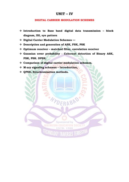 M Ary Psk Modulation Pptx Computer Networking Computing