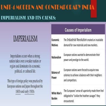 unit-4 colonialism.pptx history, B.A.LL.B | PPTX