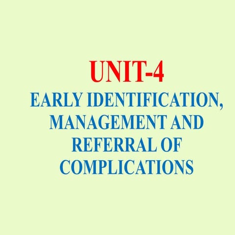 Early Identification, Management .pptx