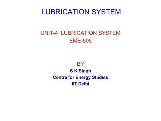 LUBE OIL MANUFACTURING PROCESS | PPT