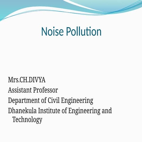 Noise pollution | PPT
