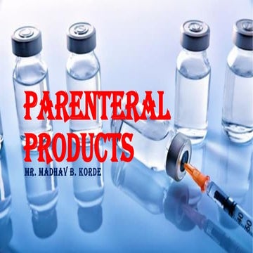 Large and small volume parenterals preparations | PPTX