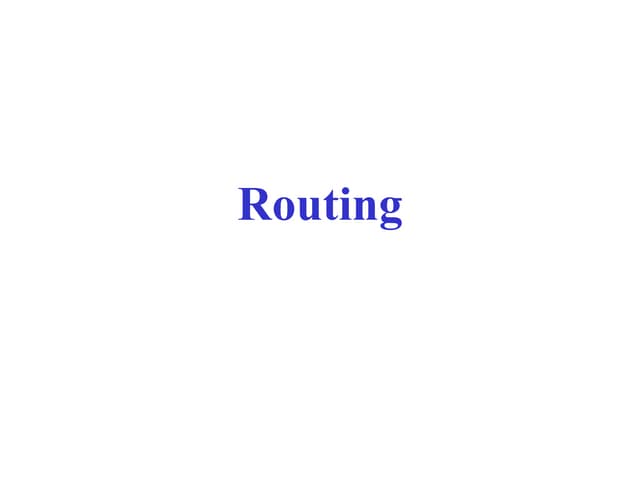 Unit 4 Routing Algorithms In Computer Networks Ppt