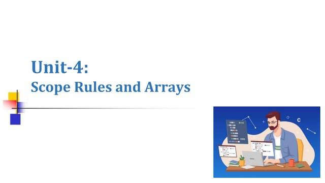 Unit 4 Scope Rules And Arrayspptx For Ppt