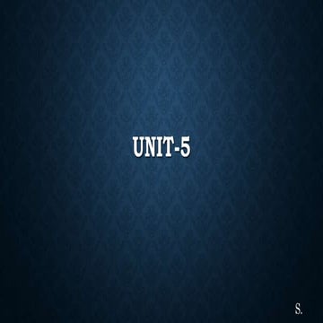 Unit 5 | PPT