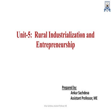 Rural Industrialization and Women Entreprenuership | PDF