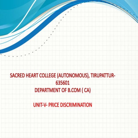 Price discrimination with graphical representation | PPTX