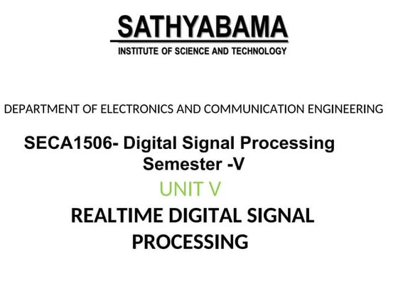 Architecture Of TMS320C50 DSP Processor | PDF