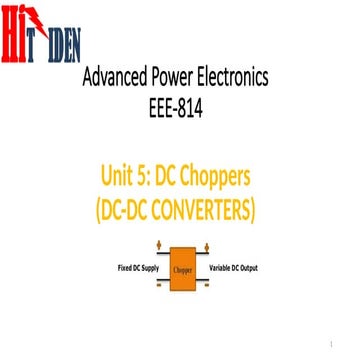Drives lec 21_22_Chopper Controlled DC Drives | PDF