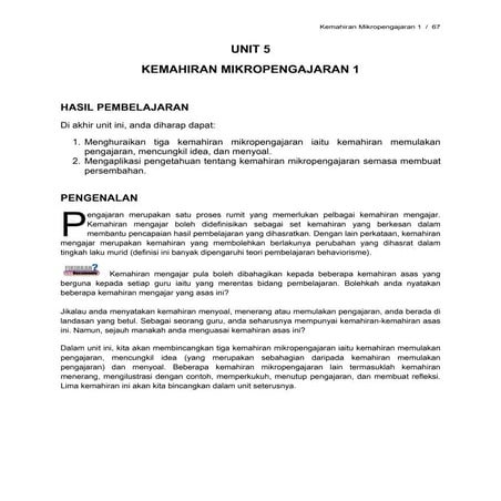 Unit 5 Modul 1 Mikropengajaran 1 V2 | PDF