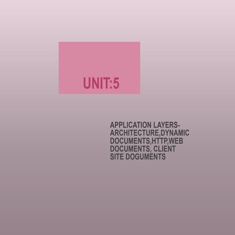 COMPUTER NETWORKS UNIT 5 | PPT