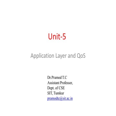 Unit 5 Application Qos Pdfcomputer Network Ppt