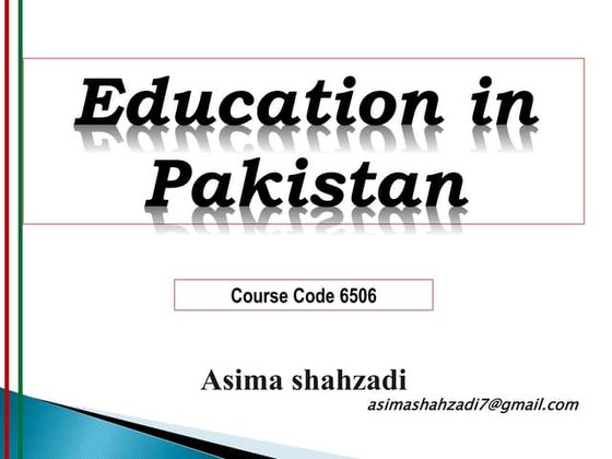 Provincial secretariat of education Pakistan /// Directorate at Provincial Level | PDF