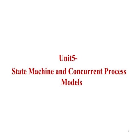 UNIT-5 ESD state machines and concurrent process models | PPT