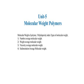 Polymer Molecular weight and its Measurement methods.pptx