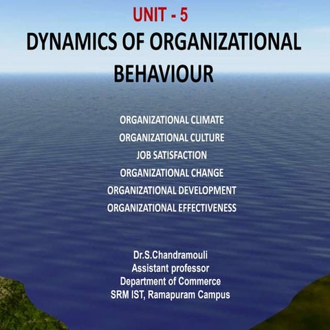Unit 5 organizational climate,development,team building,job ...