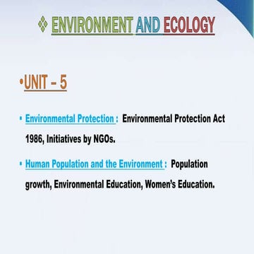 UNIT -5 Presentation ENVIRONMENT AND ECOLOGY final-1.pptx