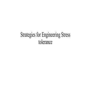 STRESS TOLERANCE | PPTX