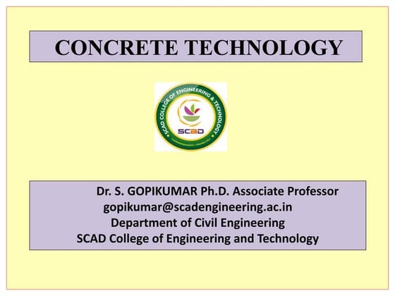 High performance concrete ppt | PPT