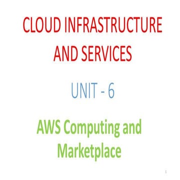 CIS Unit - 6 - AWS Computing and Marketplace | PPT