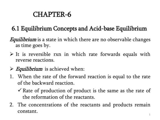 Chemical Equilibrium | PPSX