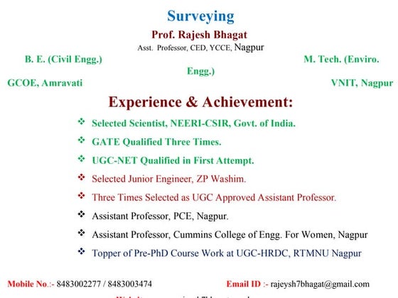 Ge 105 lecture 3 (LEVELING ADJUSTMENT) by: Broddett B. Abatayo | PPT