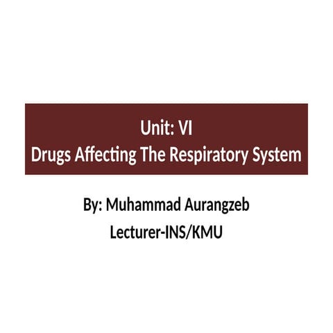 Drugs acting on respiratory system | PPTX