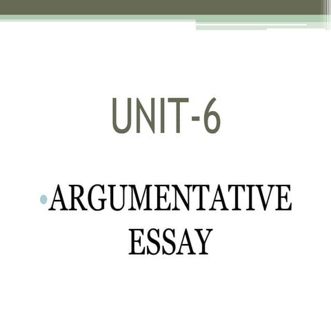 argumentative essay | PPT