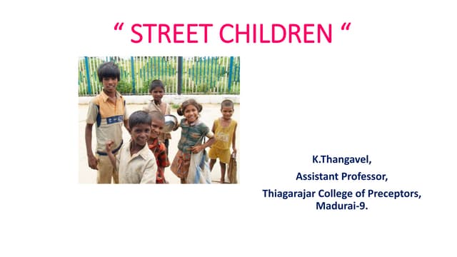 Help Street Children Break Free from Poverty | DOCX